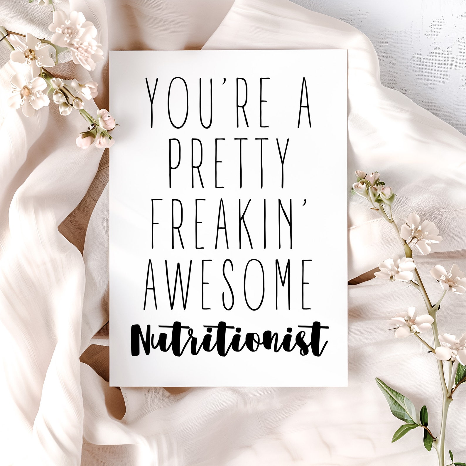 Nutritionist Gift, Card | Funny Nutritionist Thank You Appreciation ...