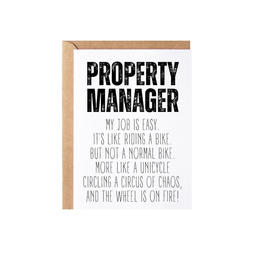 Property Manager Gift, Card | Funny Property Management Thank You ...