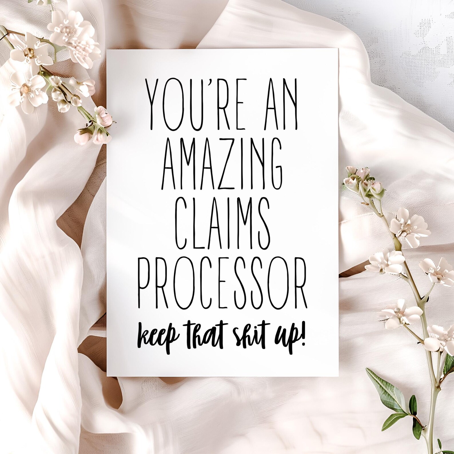 Claims Processor Gift, Card | Funny Insurance Claims Processor Thank ...
