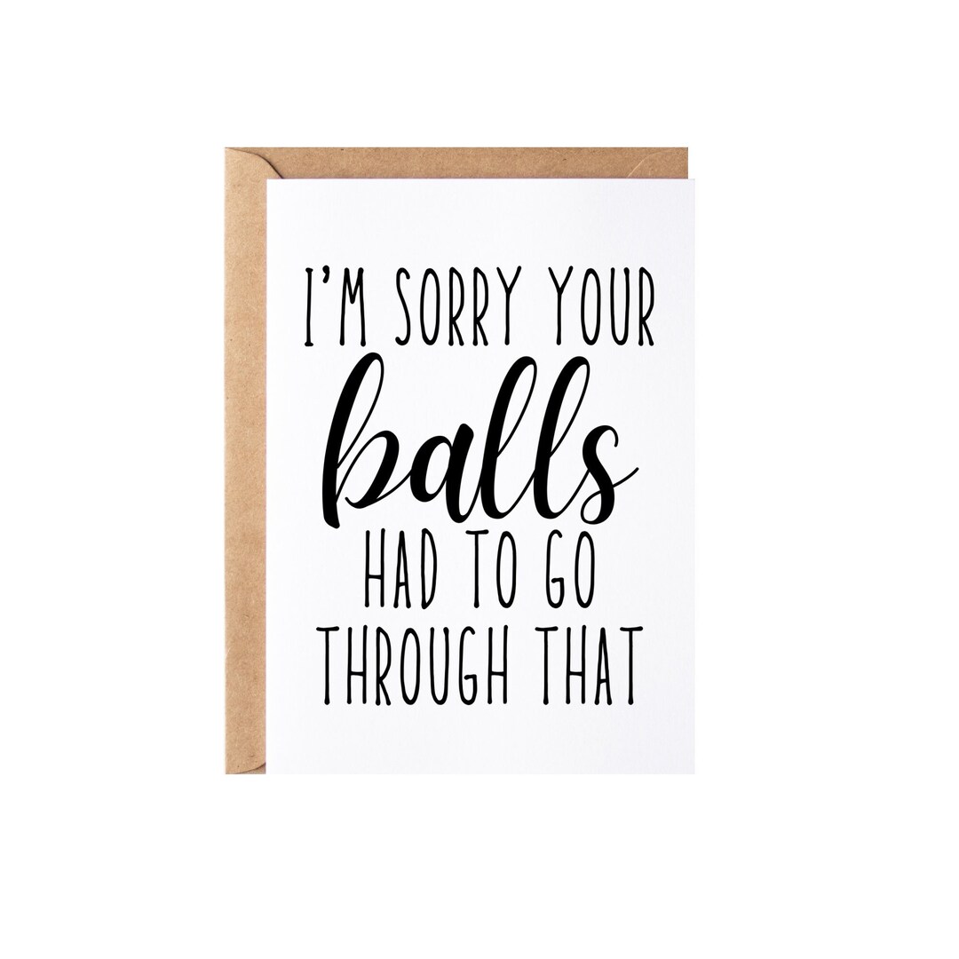 Vasectomy Gift for Him, Funny Vasectomy Card | Feel Better Soon Present ...