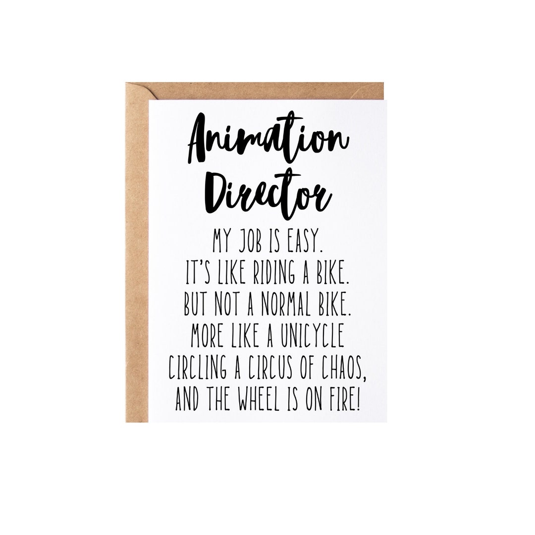 Animation Director Gift, Card | Funny Animation Director Thank You ...