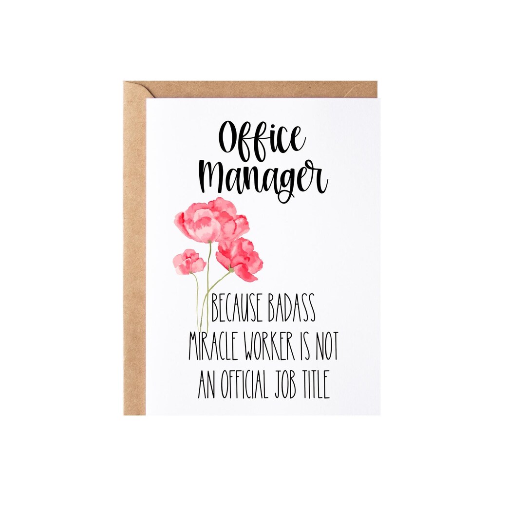 Office Manager Gift, Card | Funny Office Manager Thank You Appreciation ...