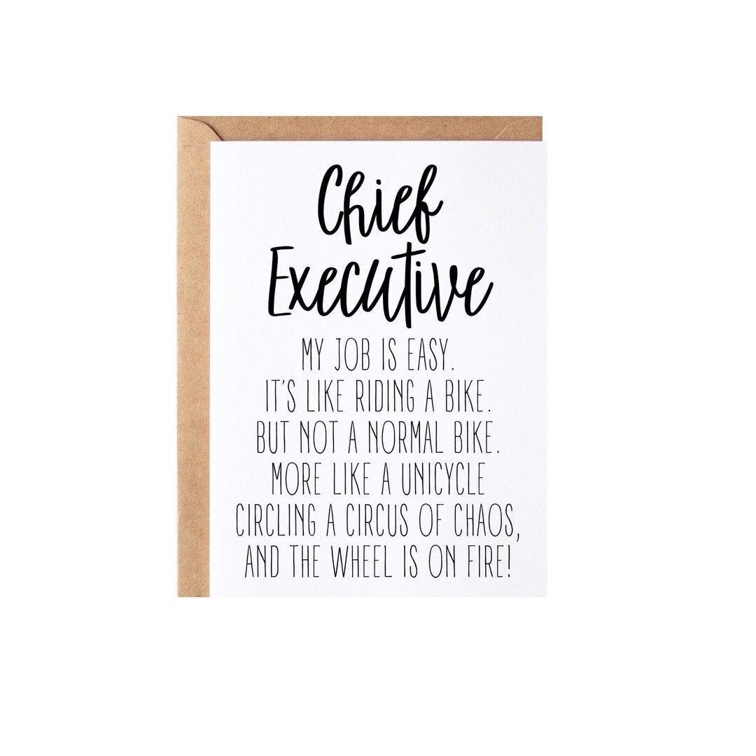 Chief Executive Gift, Card | Funny Chief Executive Thank You ...