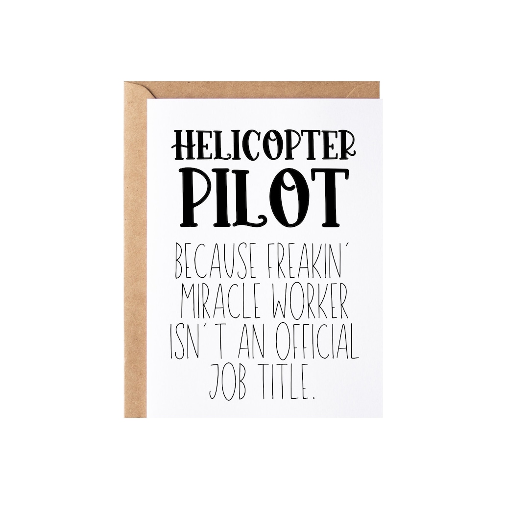 Helicopter Pilot Gift, Card | Helicopter Pilot School Graduation Gift ...
