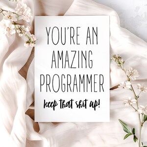 Programmer Gift, Card Funny Programmer Thank You Appreciation Present ...