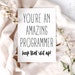 Programmer Gift, Card Funny Programmer Thank You Appreciation Present ...