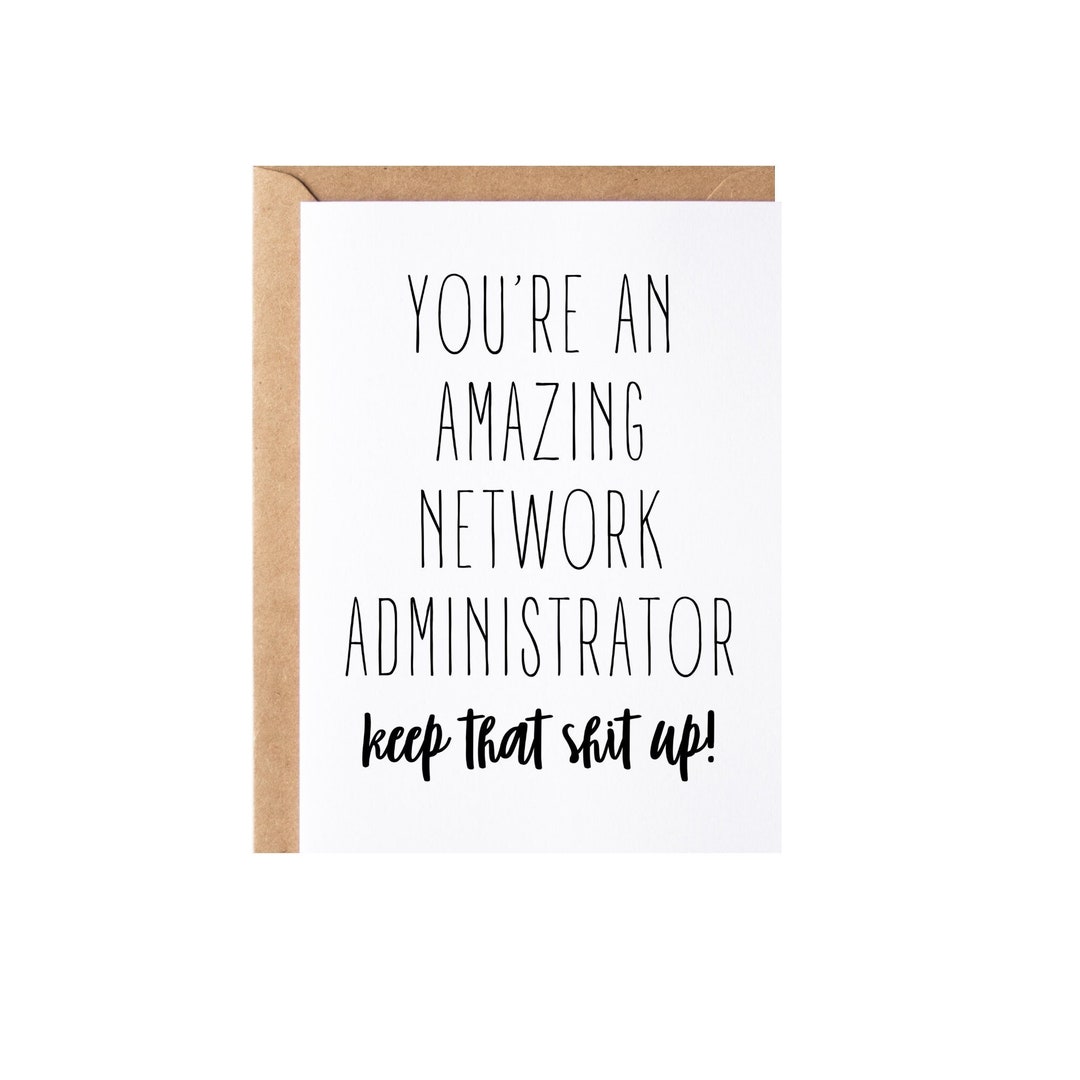 Network Administrator Gift, Card | Funny Network Admin Thank You ...