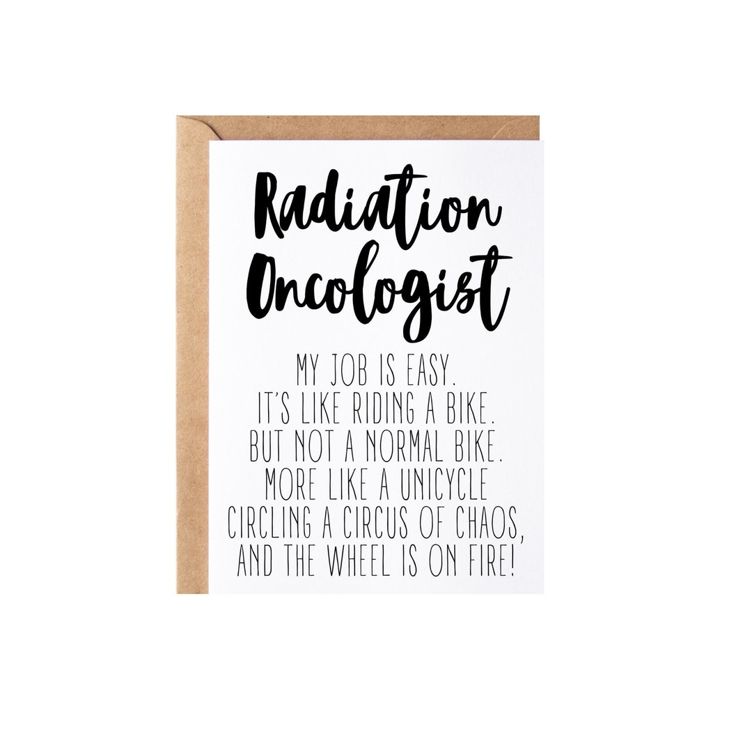Radiation Oncologist Gift, Card Funny Radiation Oncology Student ...