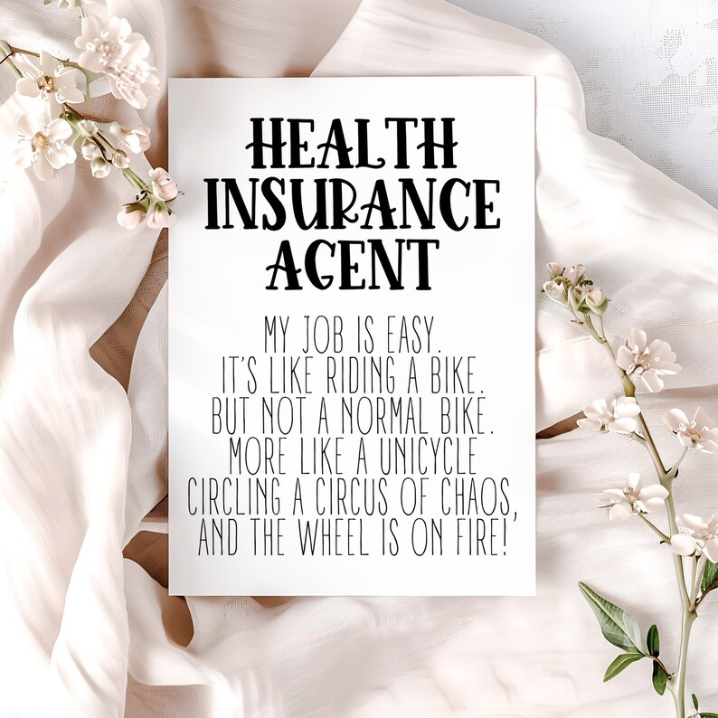 Health Insurance Agent Gift, Card | Funny Health Insurance Agent Thank ...
