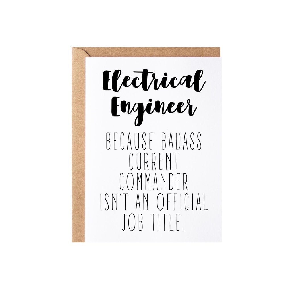 Electrical Engineer Gift, Card | Funny Electrical Engineer Thank You ...