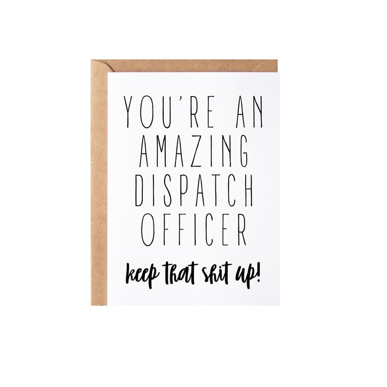 Dispatch Officer Gift, Card | Funny Dispatch Officer Thank You ...