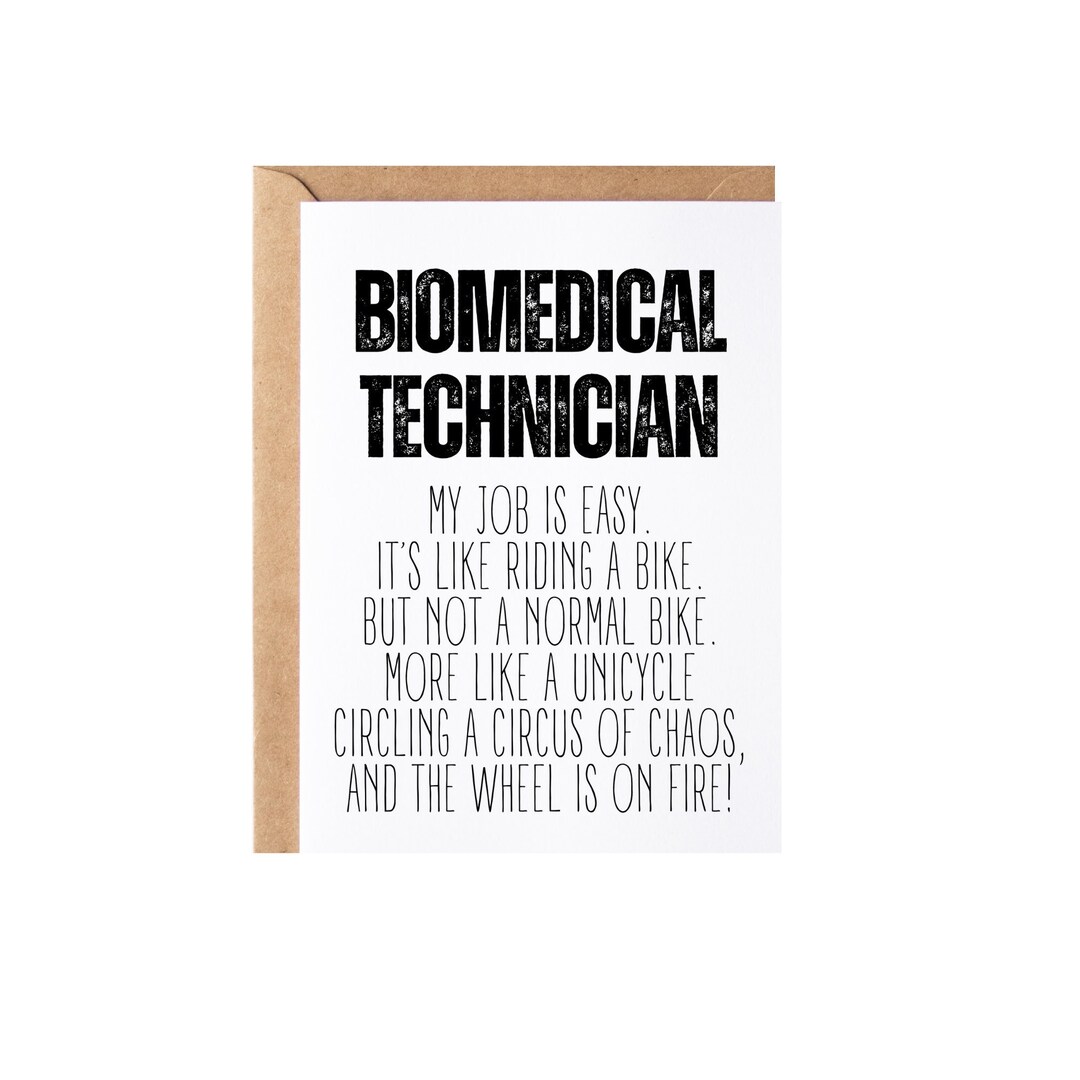 Biomedical Technician Gift, Card | Biomed Tech School Student ...