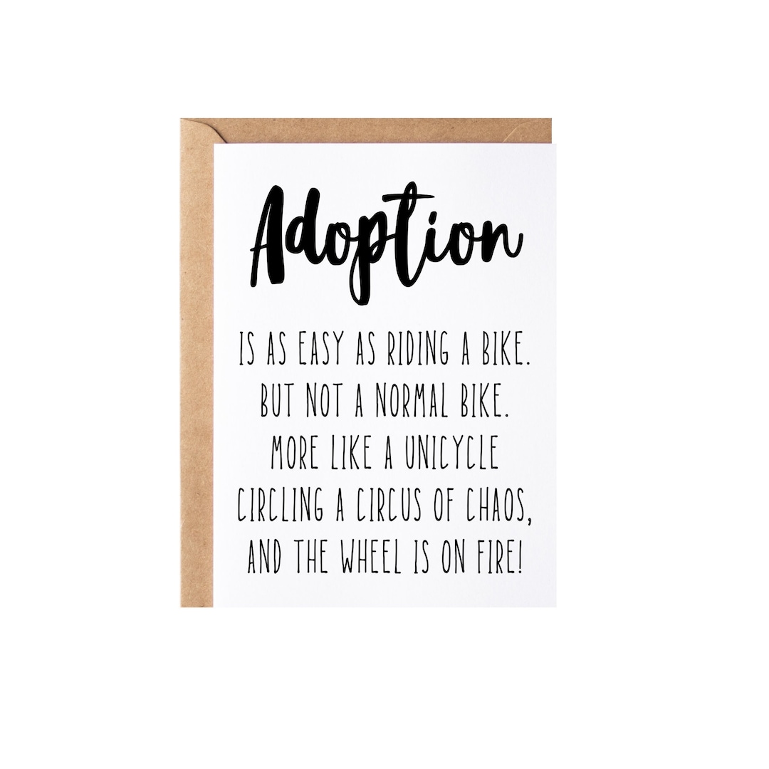 Adoption Day Gift, Card | Funny Adopting A Child Present Idea for Men ...