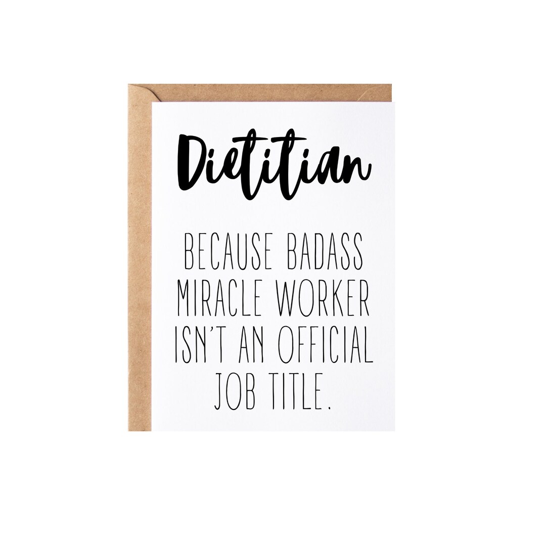 Dietitian Gift, Card | Funny Dietitian Graduation Present Idea ...