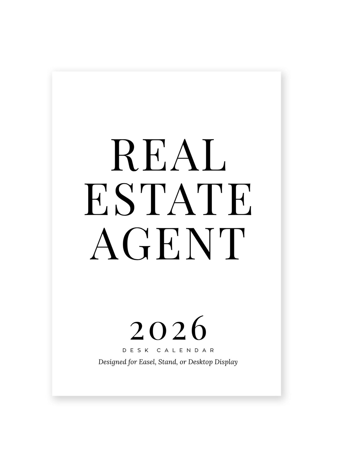 Real Estate Agent 2026 Calendar, Realtor Appreciation Closing Gift From ...