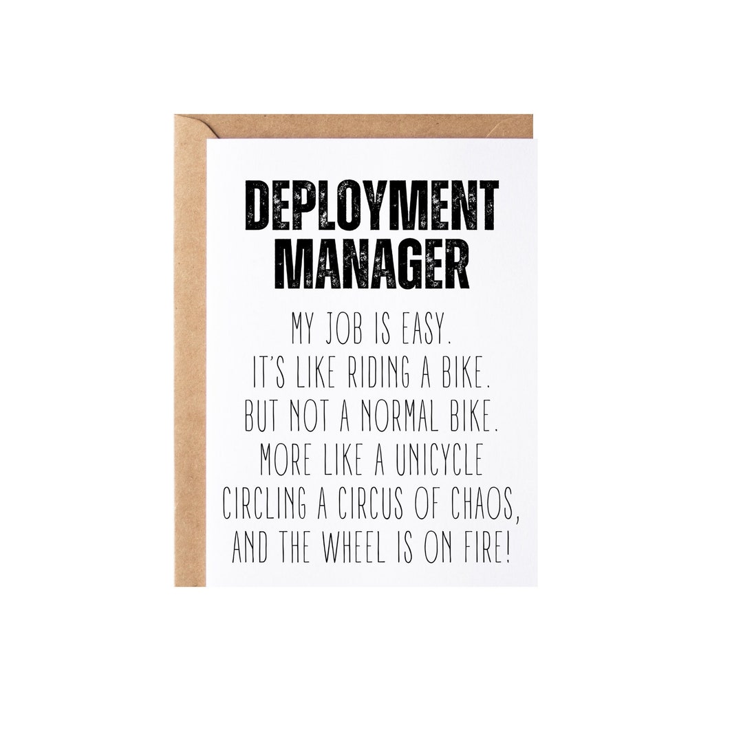Deployment Manager Gift, Card | Funny Deployment Management Thank You ...