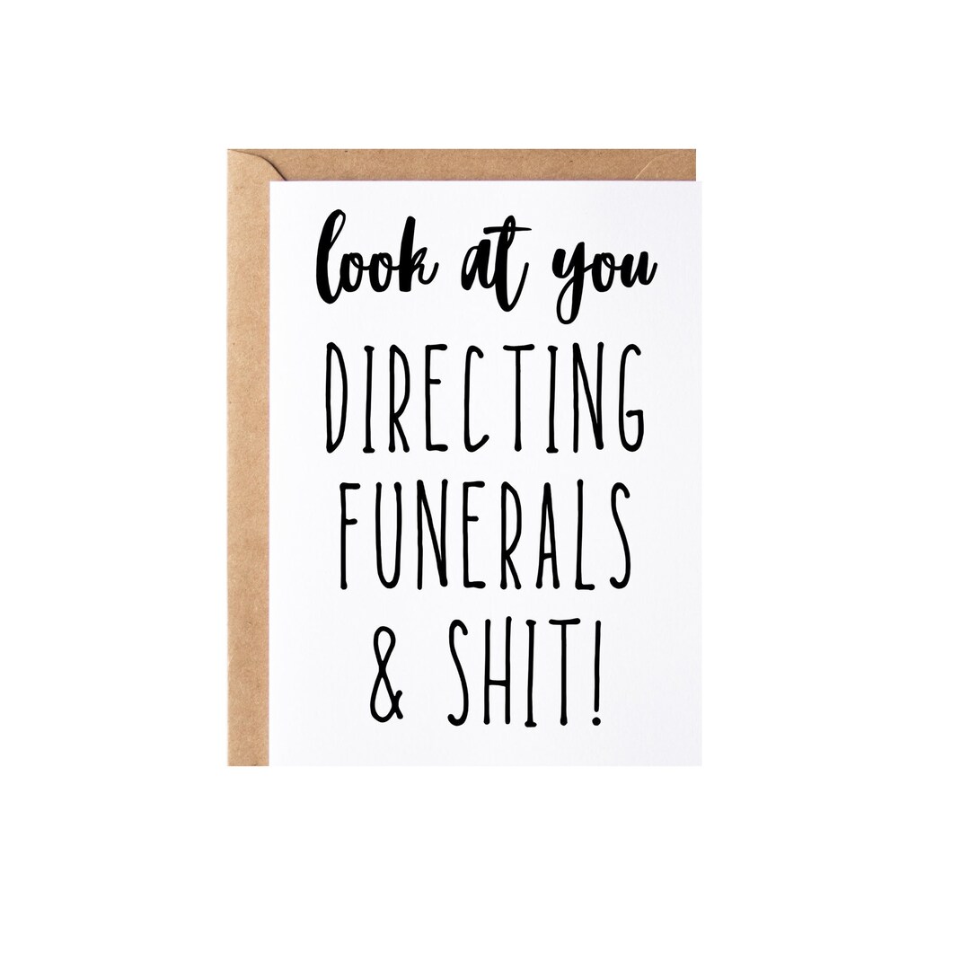 Funeral Director Gift, Card | Funny Funeral Director Thank You ...