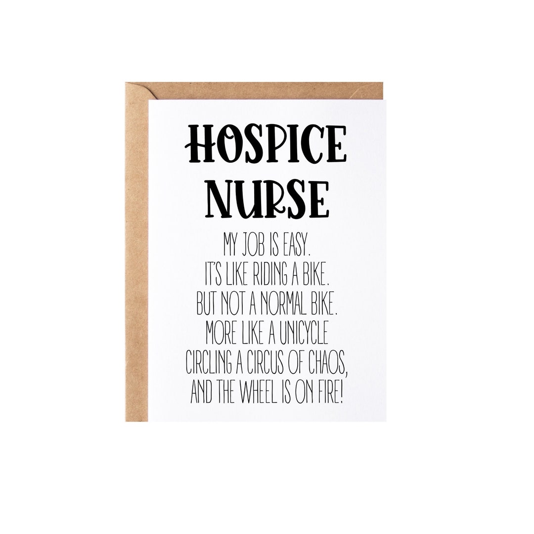 Hospice Nurse Gift, Card | Funny Hospice Nurse Graduation Gift, Hospice ...