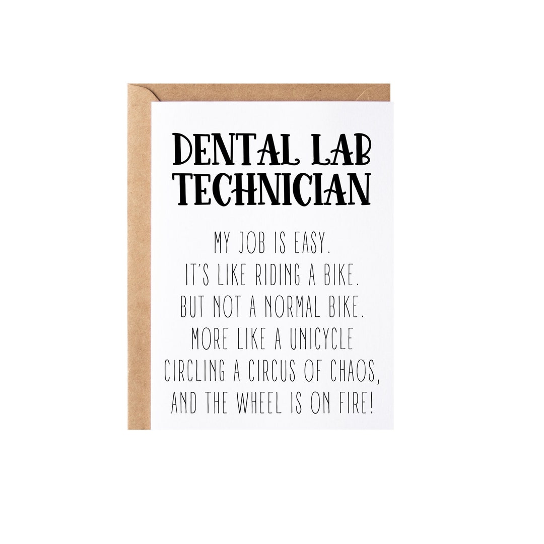 Dental Lab Technician Gift, Card | Funny Dental Lab Technician Thank ...