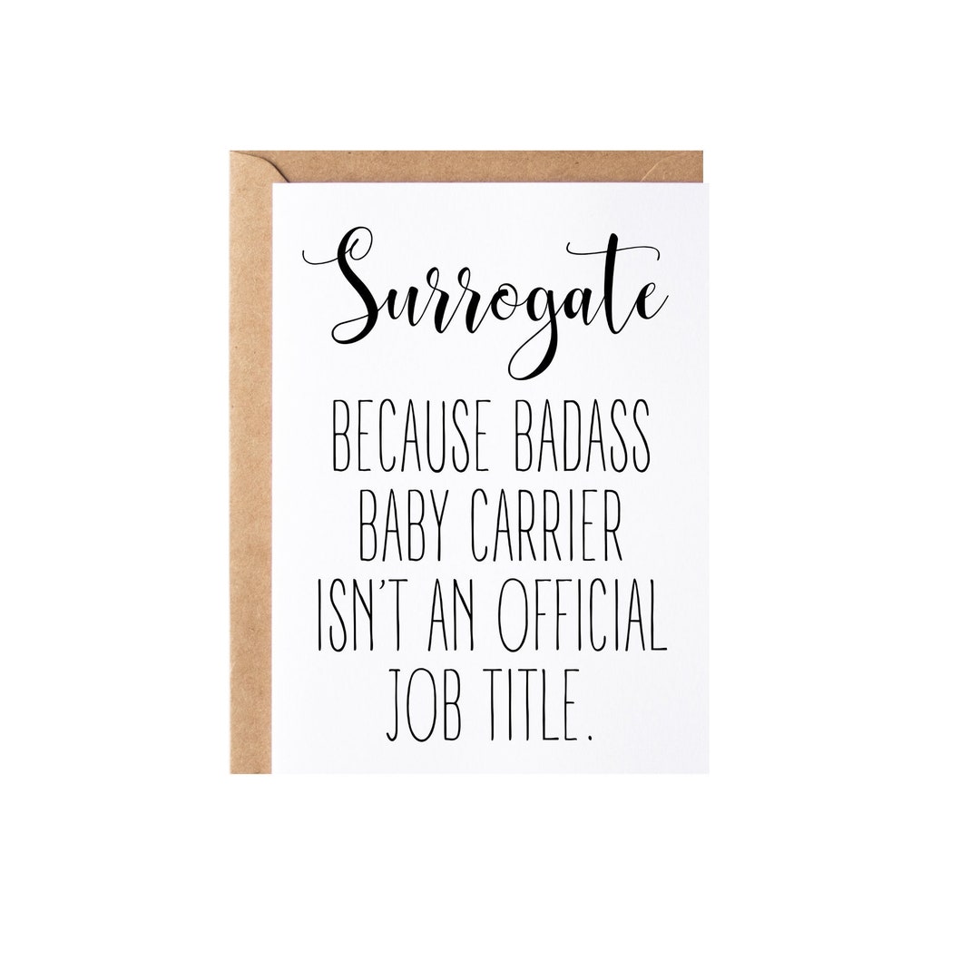 Surrogate Gift, Surrogacy Card | Funny Surrogate Mom Thank You Gift ...