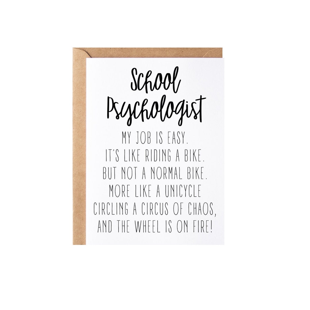 School Psychologist Gift, Card | Funny School Psychologist Thank You ...