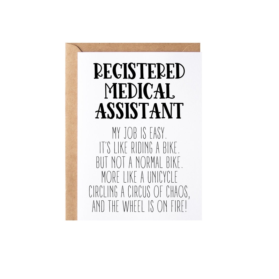 Registered Medical Assistant Gift, Card | Funny Registered Medical ...