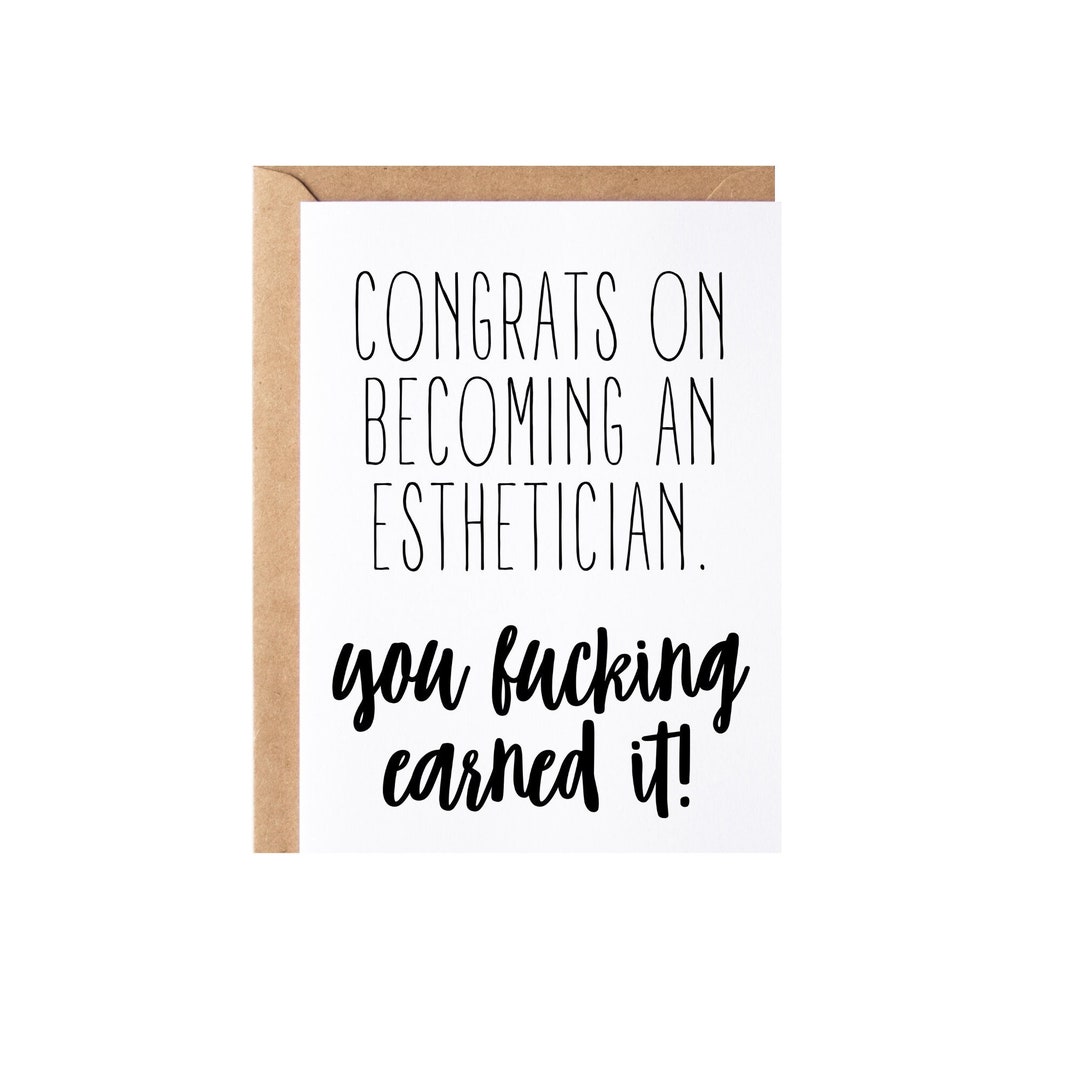 Esthetician Grad Card | Esthetician School Congrats Gift Idea on ...