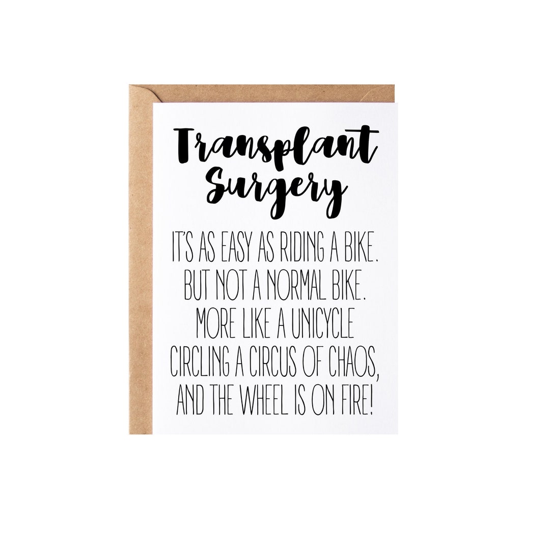 Transplant Surgery Card, Having Surgery Recovery Gift Idea | Get Well ...