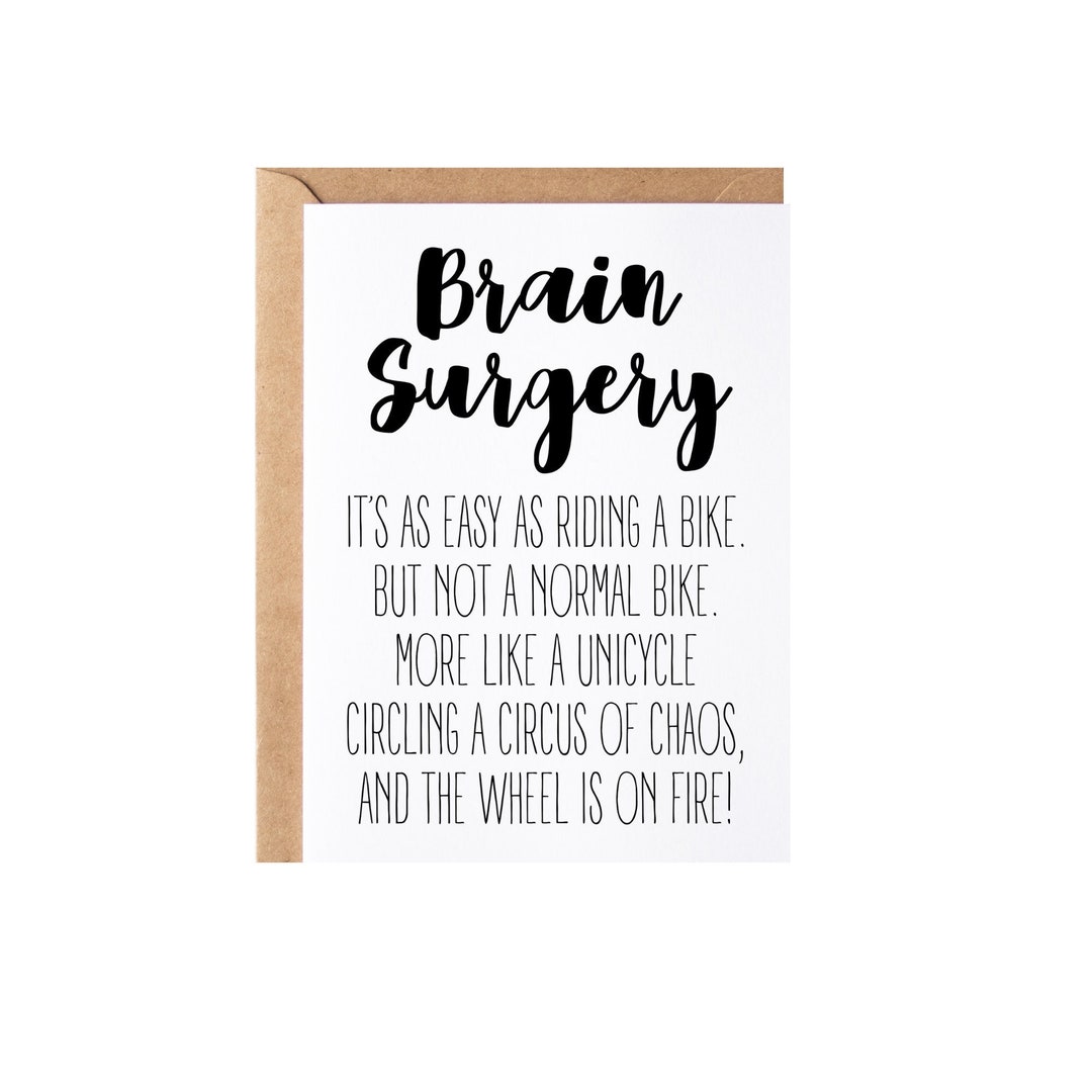 Brain Surgery Card, Brain Operation Survivor Recovery Gift Idea | Get ...