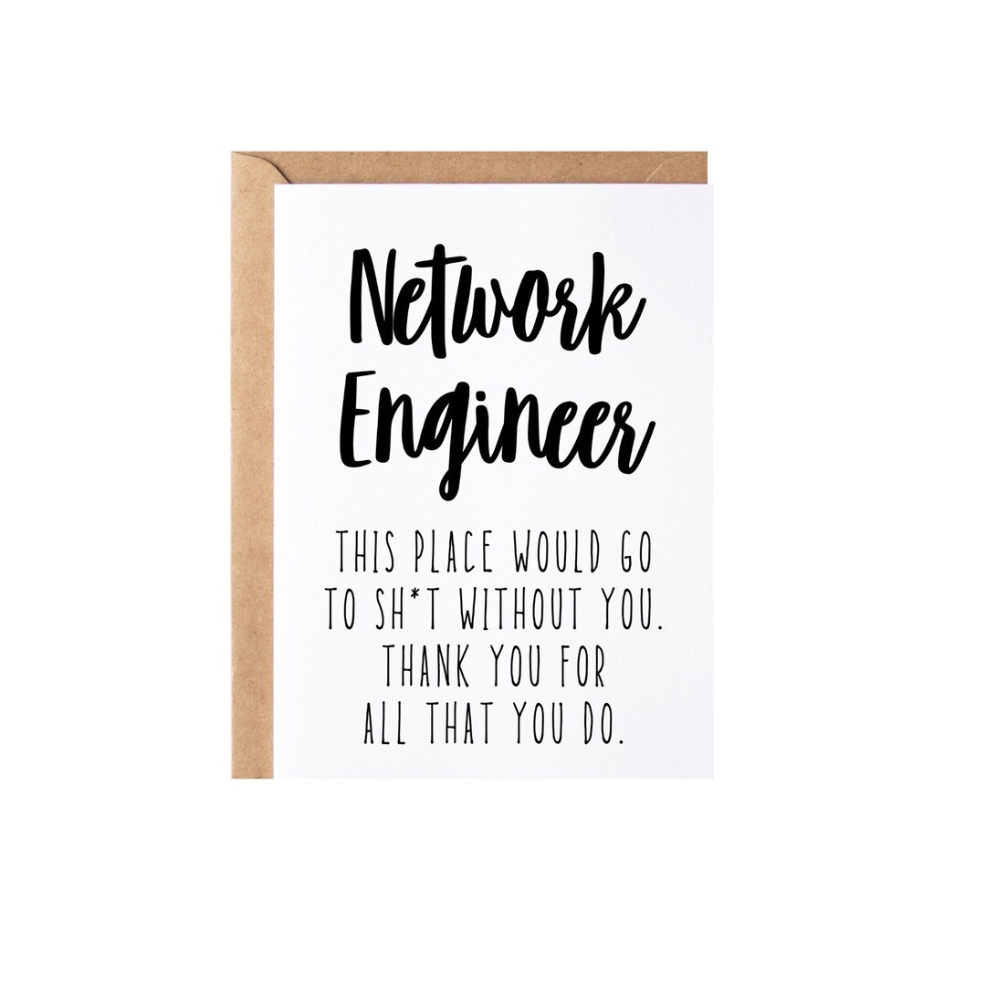 Network Engineer Gift, Card | Funny Network Engineer Thank You ...