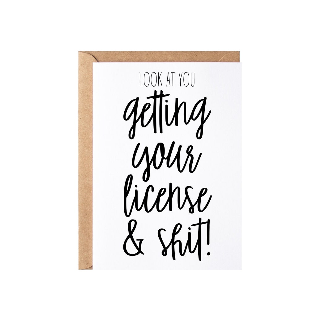 New Driver Card, Gift for First Time Driver | Funny Passed Drivers ...