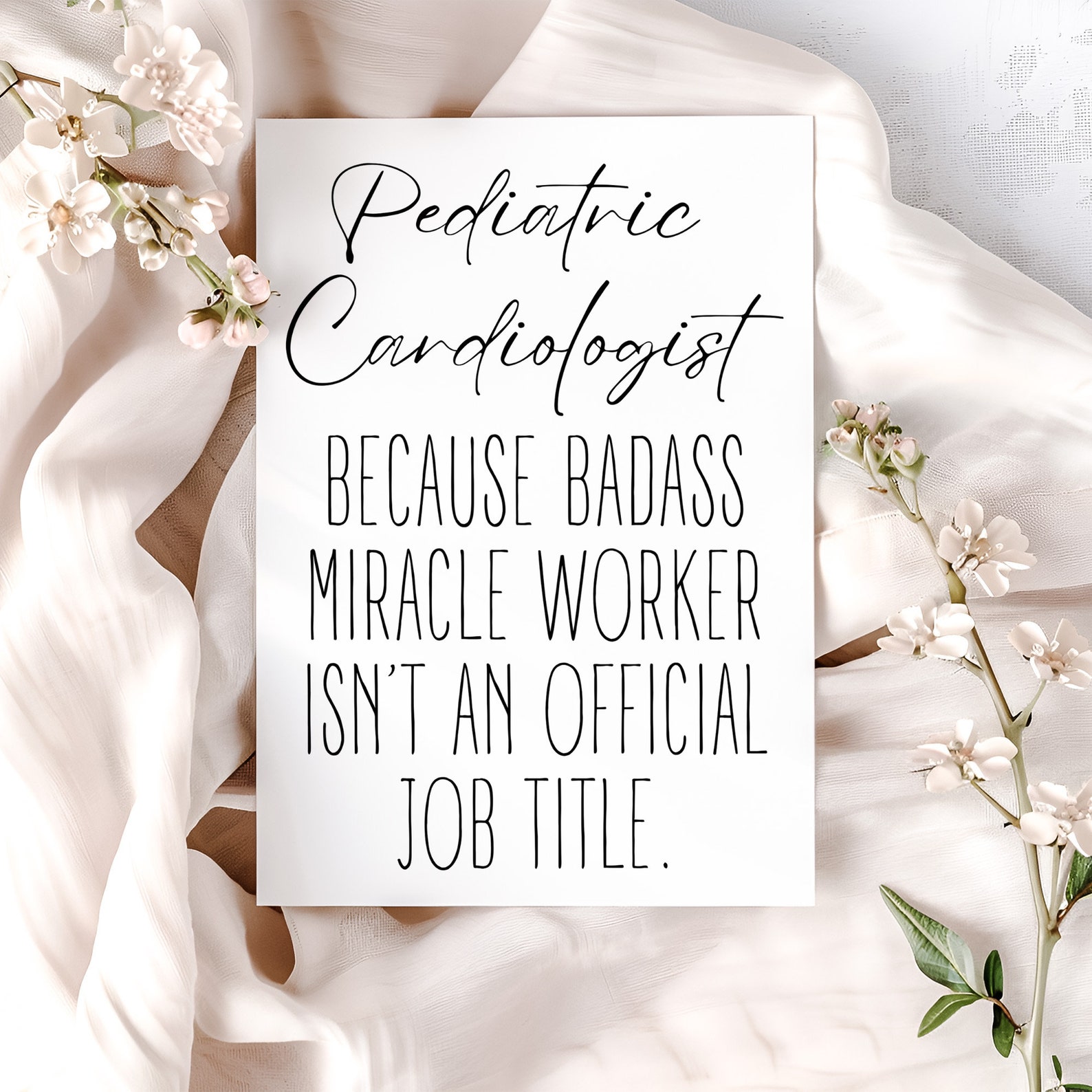 Pediatric Cardiologist Gift, Card | Funny Pediatric Cardiologist Thank ...