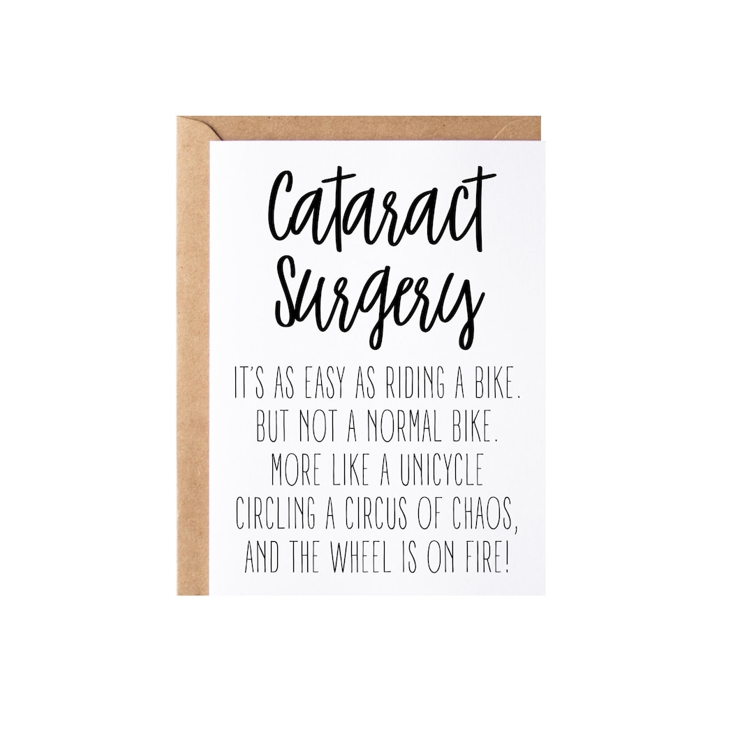 Cataract Surgery Get Well Gift, Funny Recovering From Cataract Surgery ...