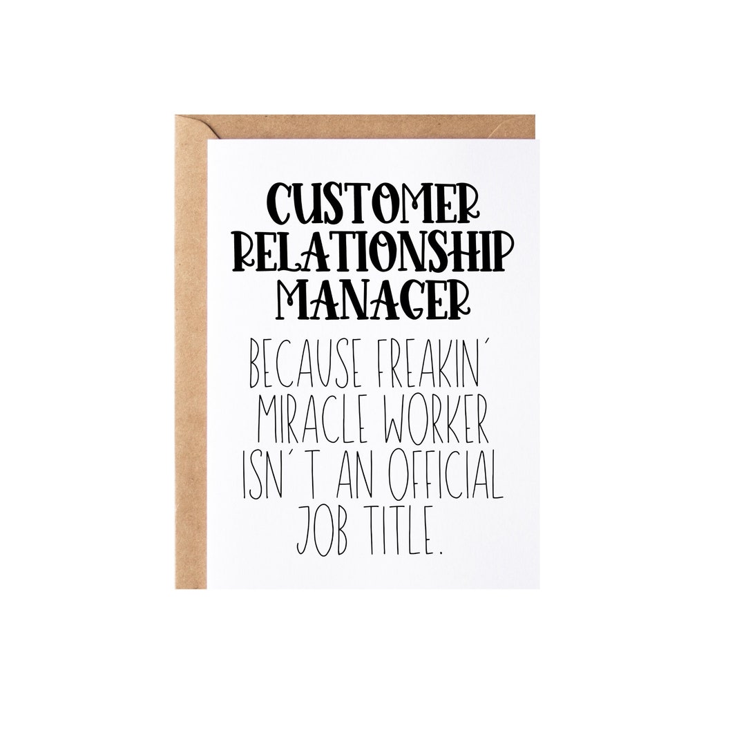 CRM Gift, Card | Funny Customer Relationship Management Thank You ...
