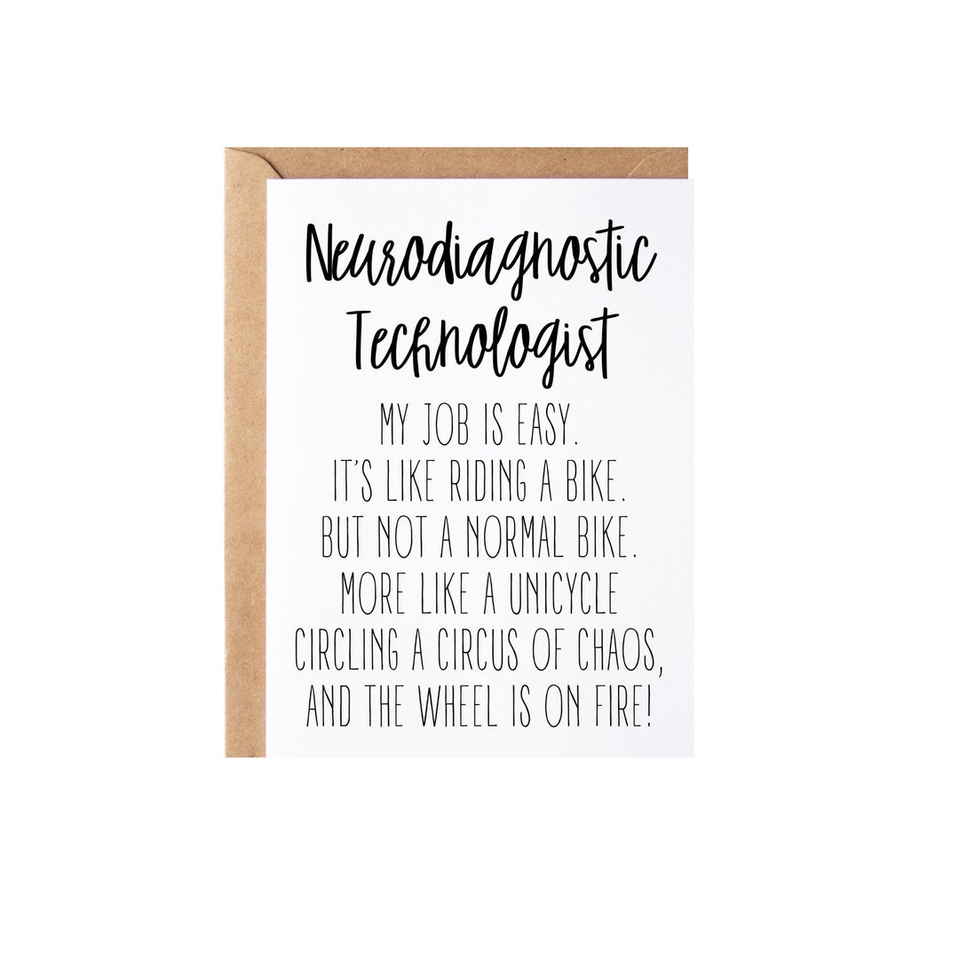 Neurodiagnostic Technologist Gift, Card | Funny Neurodiagnostic Techn ...