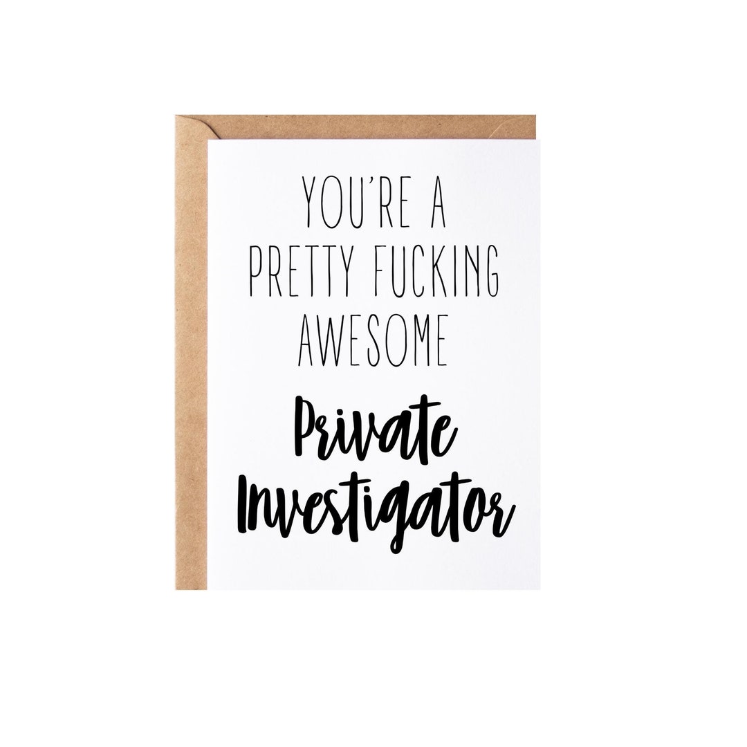 Private Investigator Gift, Card | Funny Private Investigator Thank You ...