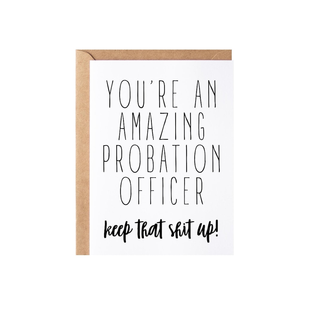 Probation Officer Gift, Card | Funny Probation Officer Thank You ...