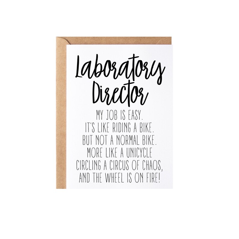 Lab Director Gift, Card | Funny Laboratory Director Present Idea, Lab ...