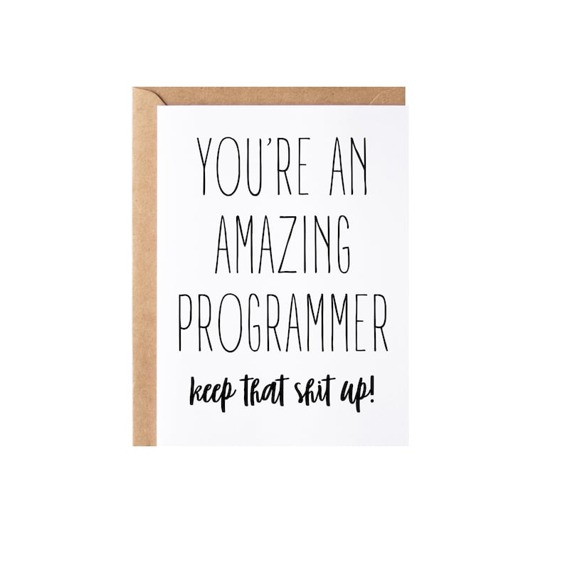 Programmer Gift, Card | Funny Programmer Thank You Appreciation Present ...
