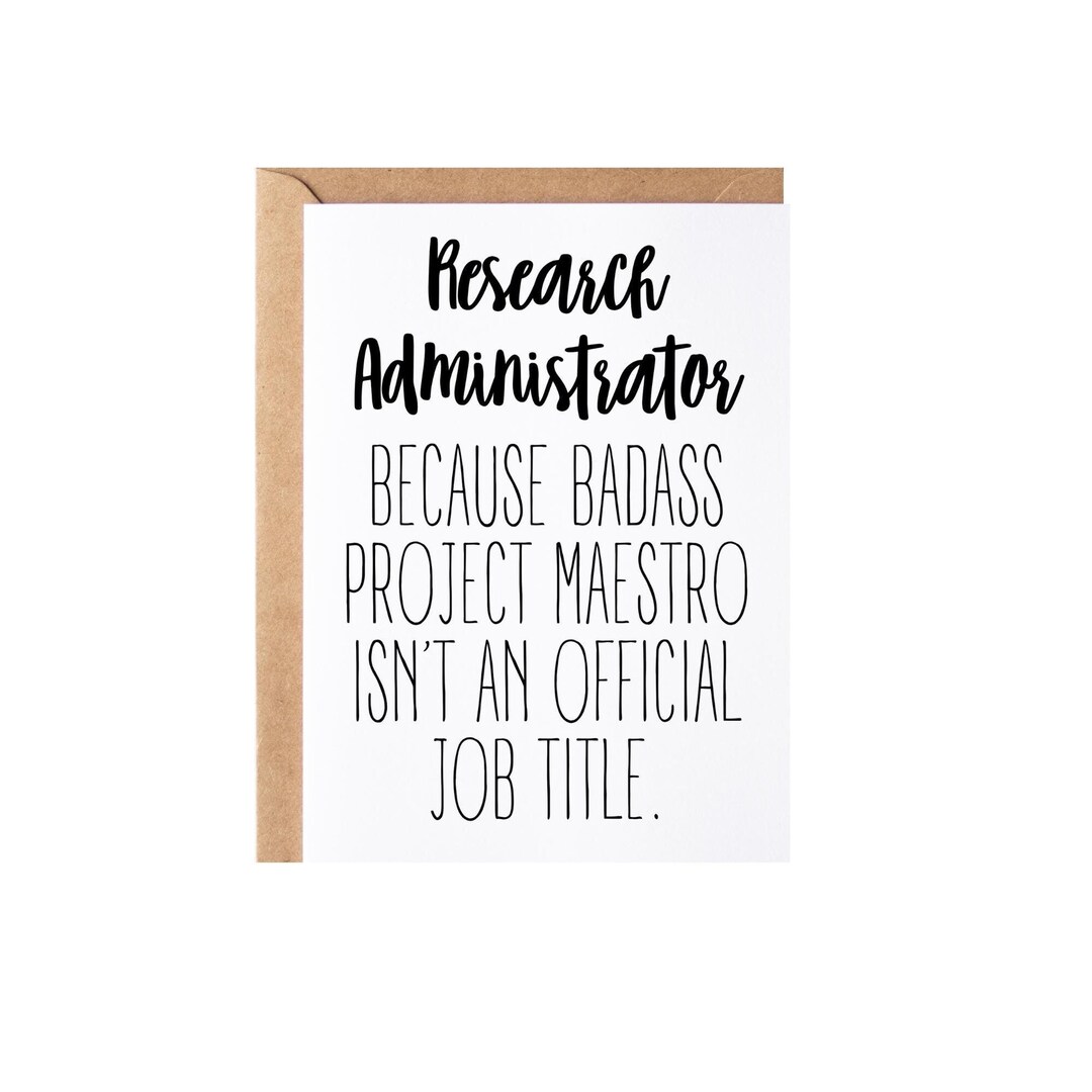 Research Administrator Gift, Card | Funny Research Administrator Thank ...