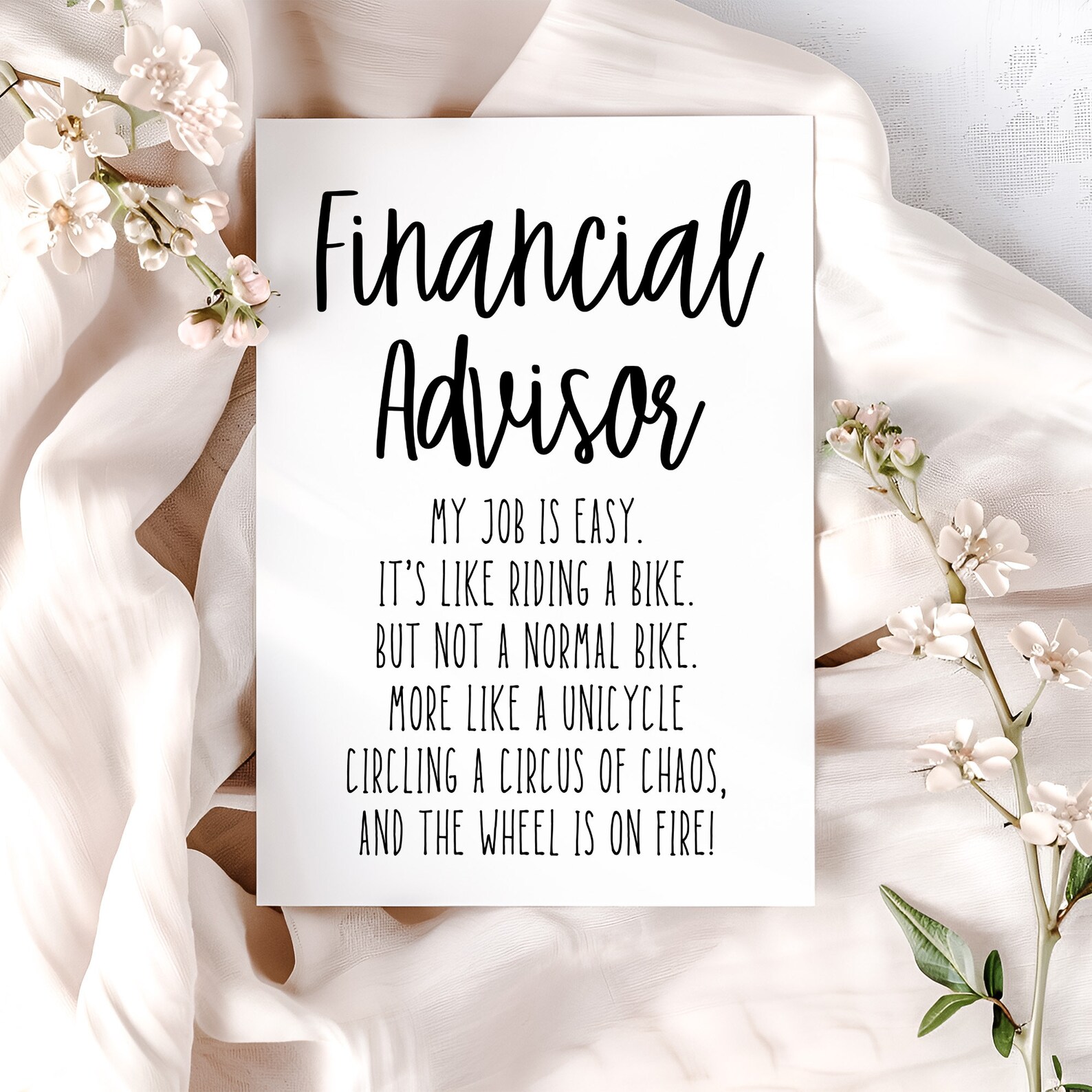 Financial Advisor Gift, Card - Blank Inside | Funny Finance Advisor ...