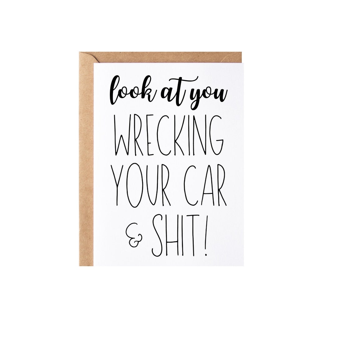 Car Accident Card, Getting Into A Automobile Accident Recovery Gift ...