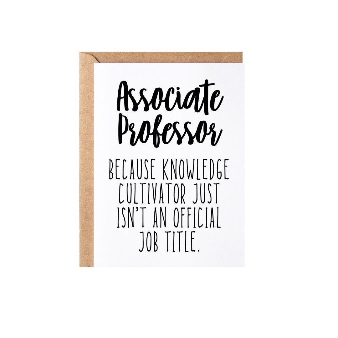 Associate Professor Gift, Card | Funny Associate Professor Thank You ...