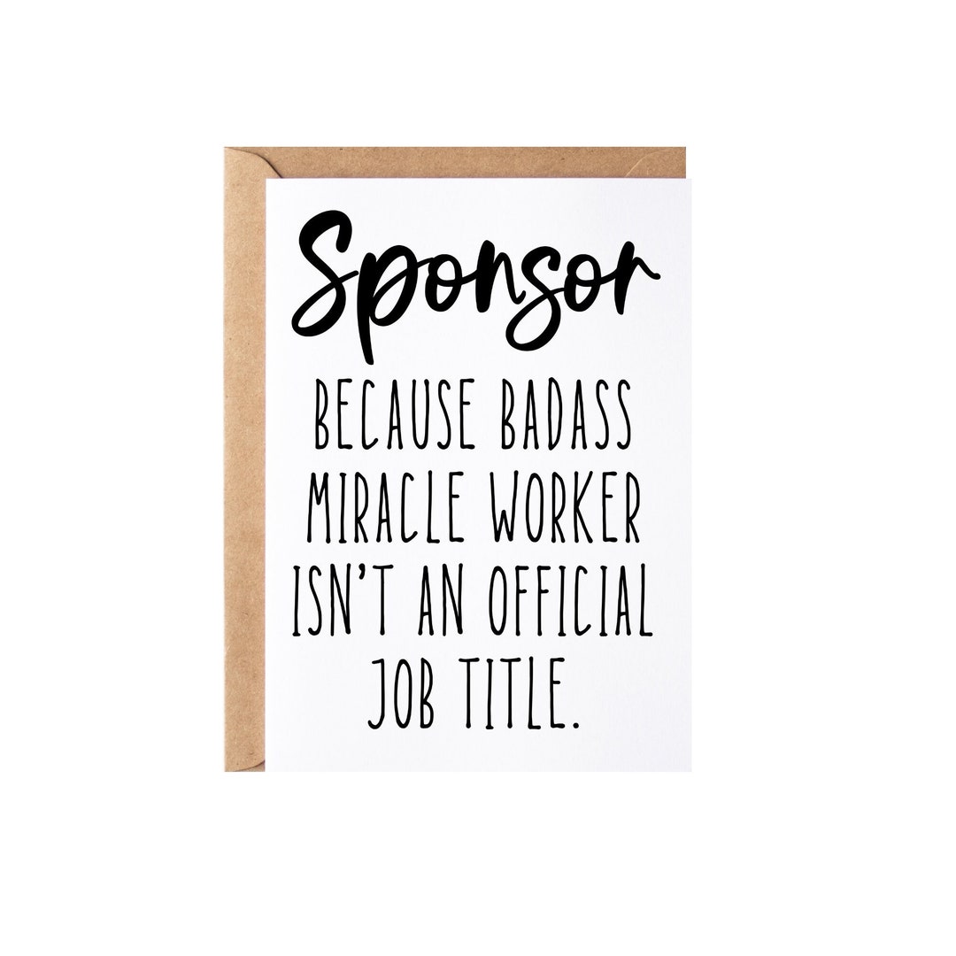 Sponsor Gift for Confirmation, Sponsor Thank You Appreciation Card ...