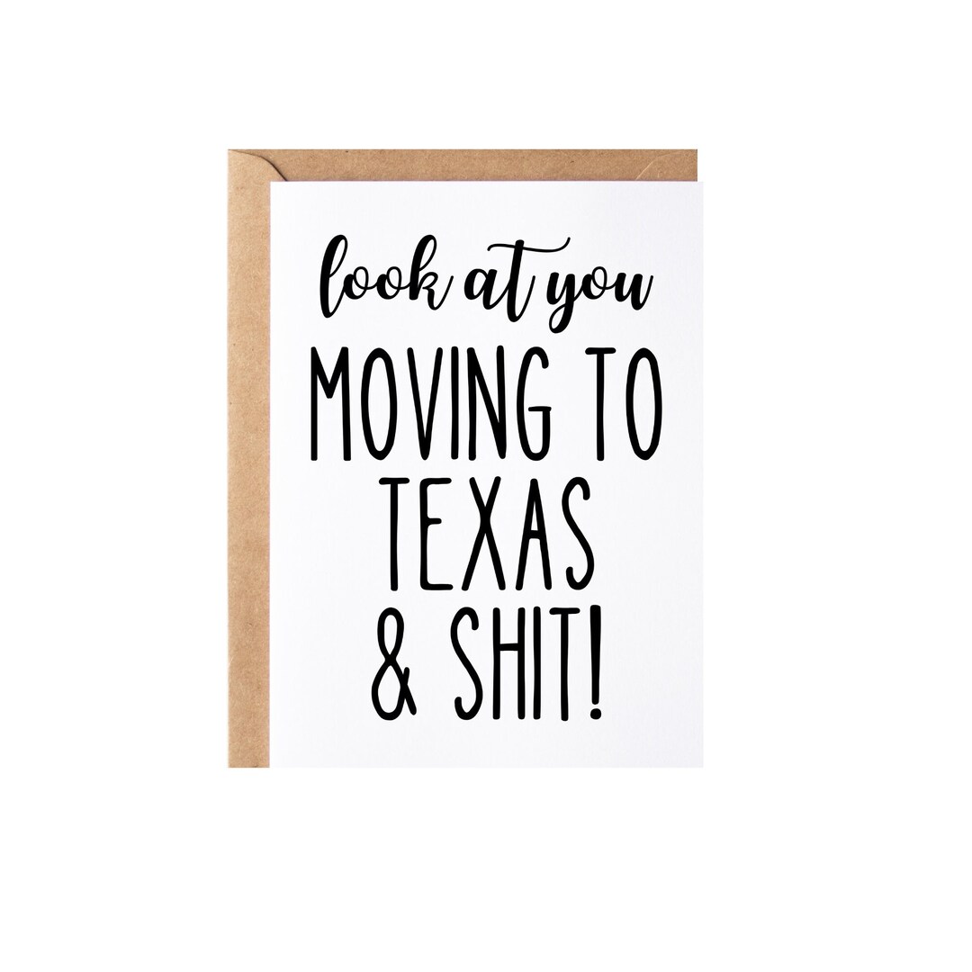 Moving to Texas Gift - Friend and Coworker Relocation Goodbye Moving ...