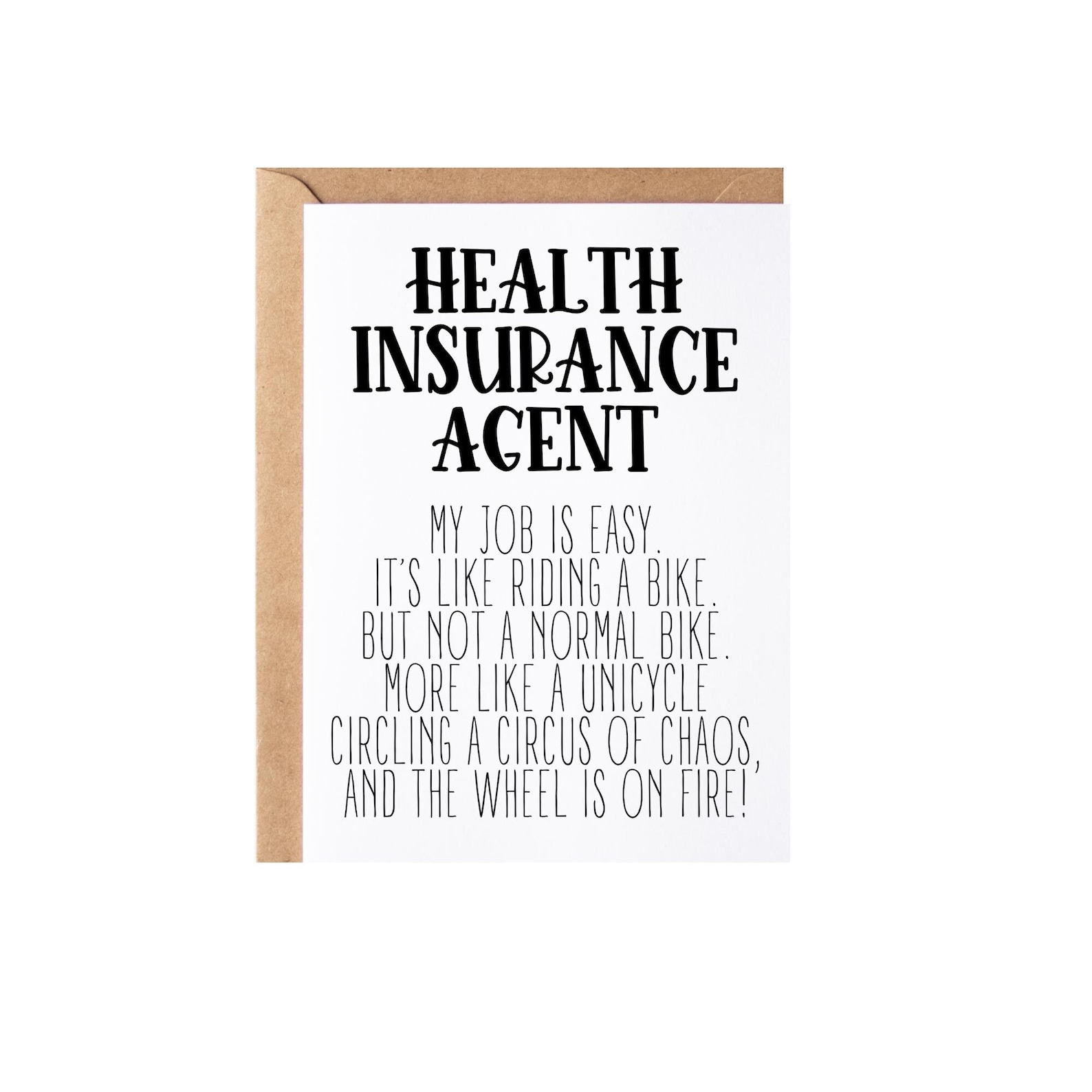 Health Insurance Agent Gift, Card | Funny Health Insurance Agent Thank ...