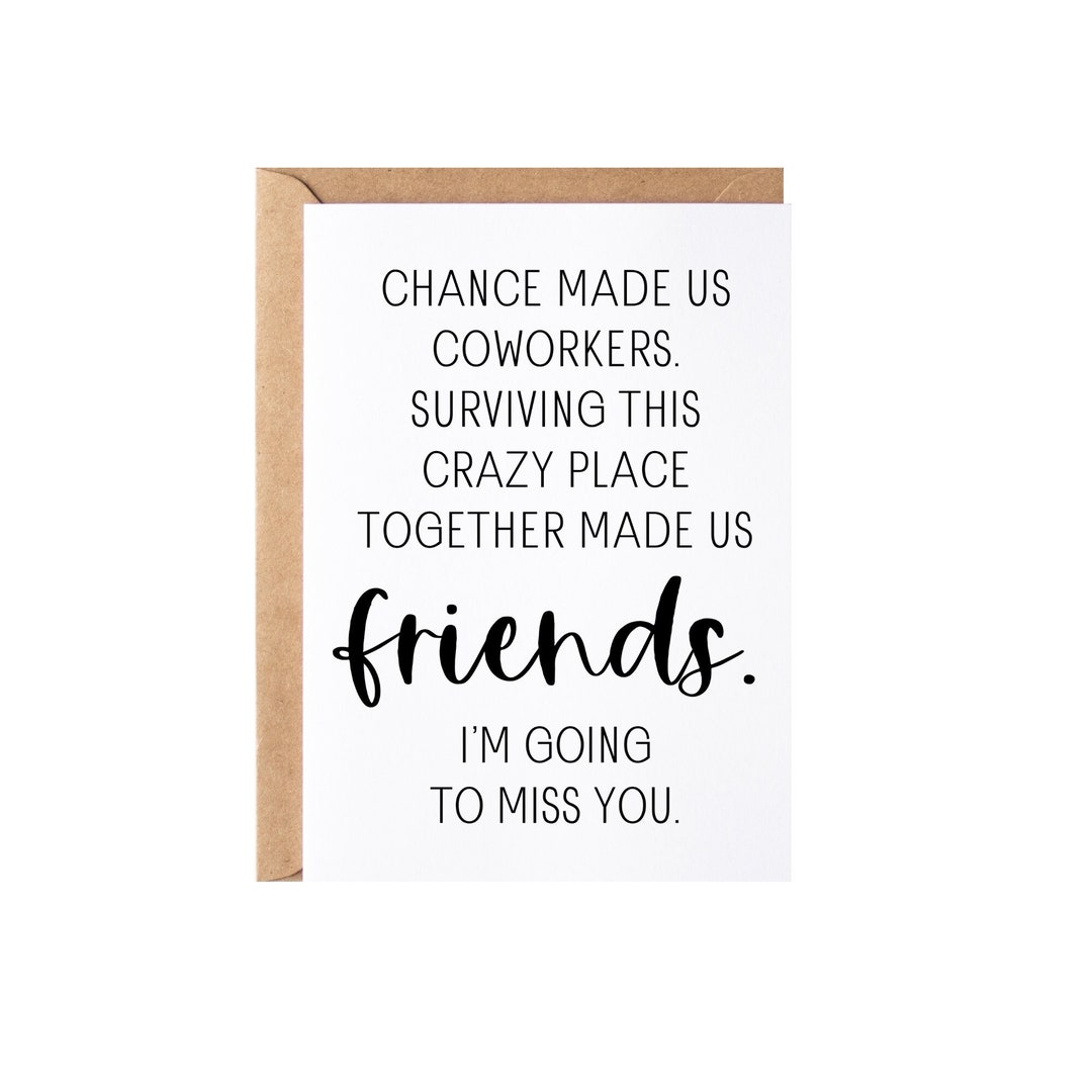 Coworker Leaving Card | Congrats New Job Colleague Goodbye Present ...