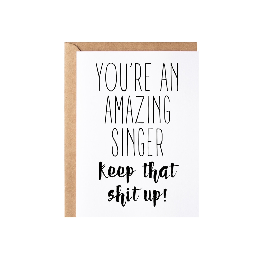 Singer Gift, Card Funny Singer Thank You Appreciation Present Idea for ...