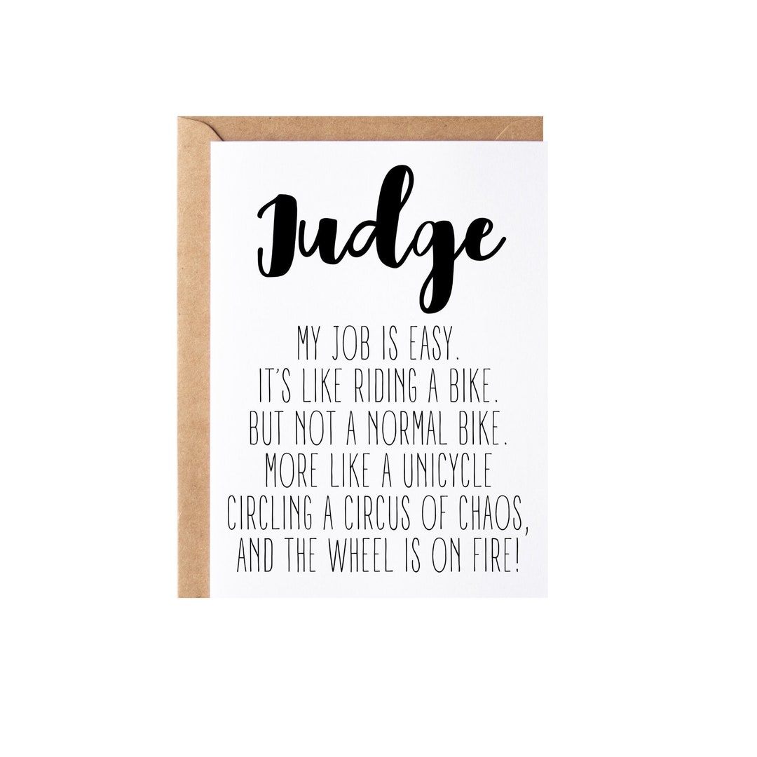 Judge Gift, Card | Funny Magistrate Judge Thank You Appreciation ...