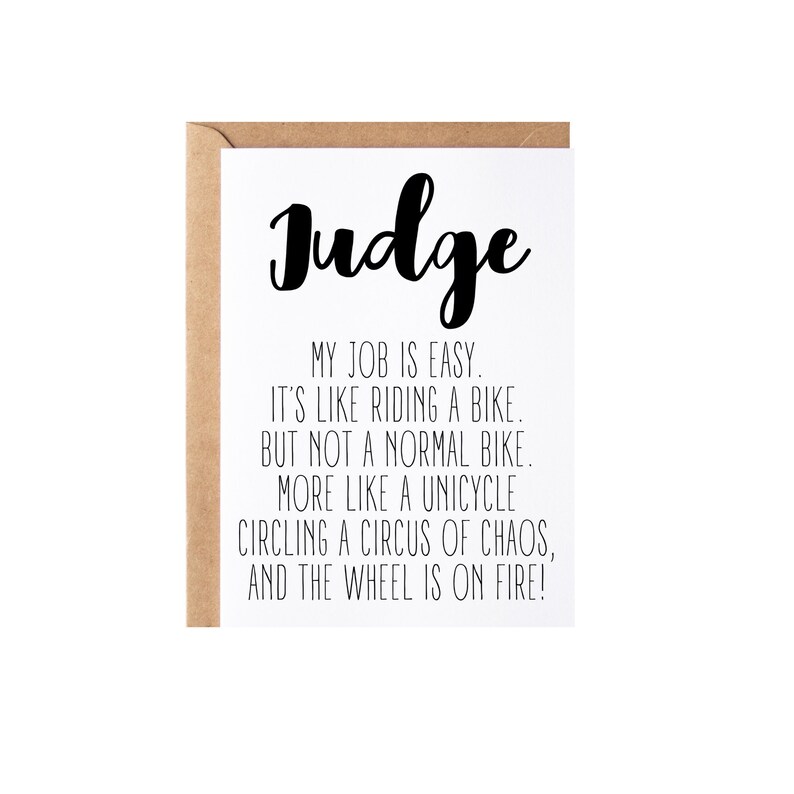 Judge Gift, Card | Funny Magistrate Judge Thank You Appreciation ...